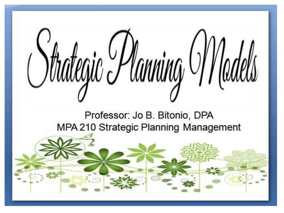 Strategic Planning Models | PPT