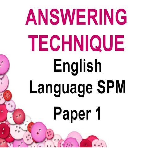 Spm paper 1 | PPT