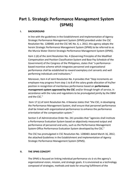 SPMS Presentation.pptx | Human Resources | Business