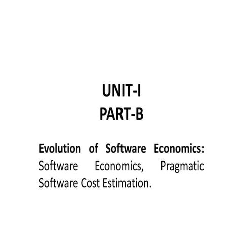 Lect4 software economics | PPTX