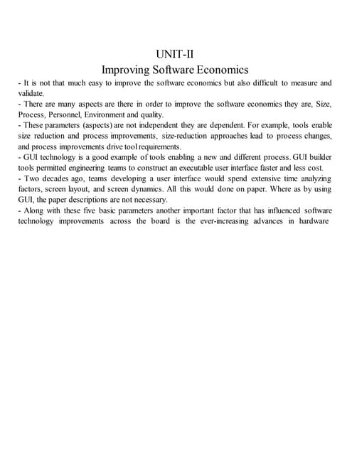 Lect4 software economics | PPTX | Technology & Computing