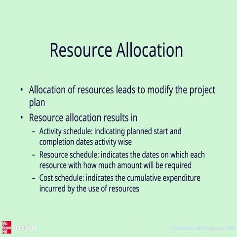 Software Project Management Notes Of Resource Allocation Ppt