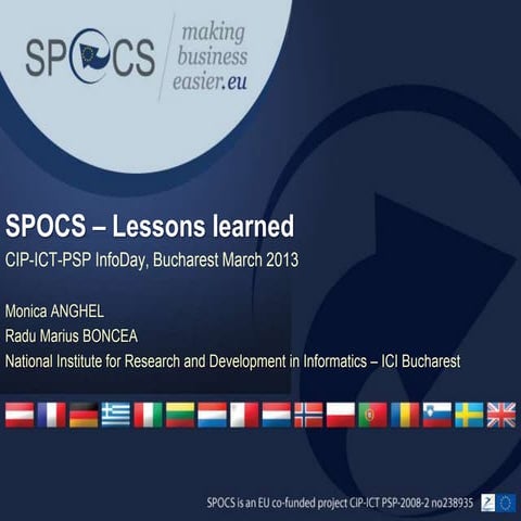 SPOCS - Lessons learned | PPTX