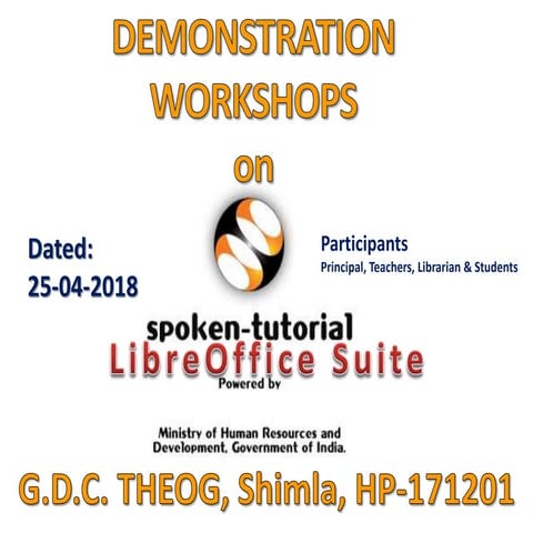 Spoken tutorials libreoffice | PPT
