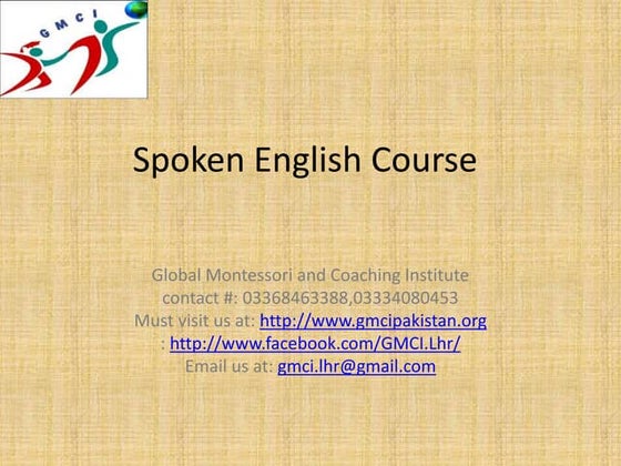 Spoken English Presentation | PPTX