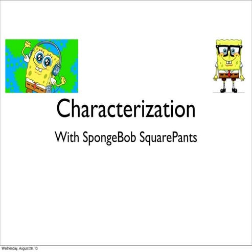 Spongebob Characterization | PDF | Family/Children | Genres