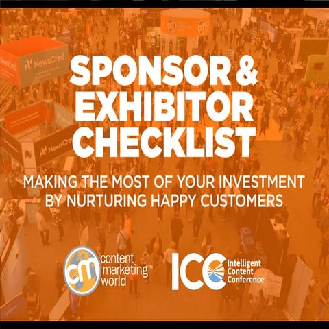 Sponsor and Exhibitor Checklist: Making the Most of Your Investment By ...