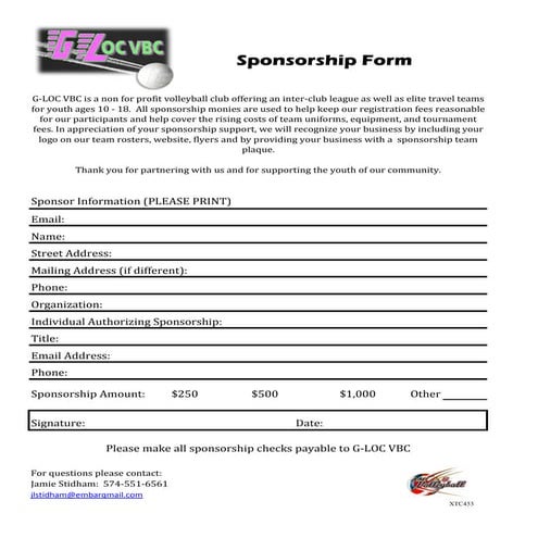 Sponsor Form | PDF