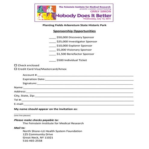 Sponsorship Form | PDF