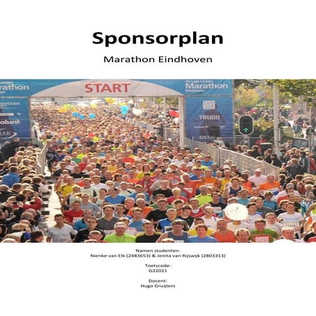 Sponsorplan Marathon Eindhoven | PDF