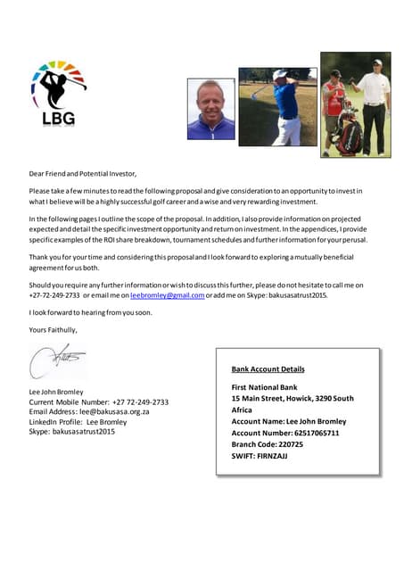 Golf tournament proposal | DOC | Golf | Sports