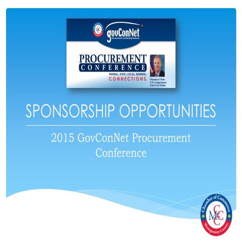 MCCC GovConNet Procurement Conference Sponsorship kit | PDF