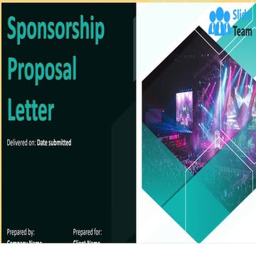 Sponsorship Proposal Letter Powerpoint Presentation Slides | PDF