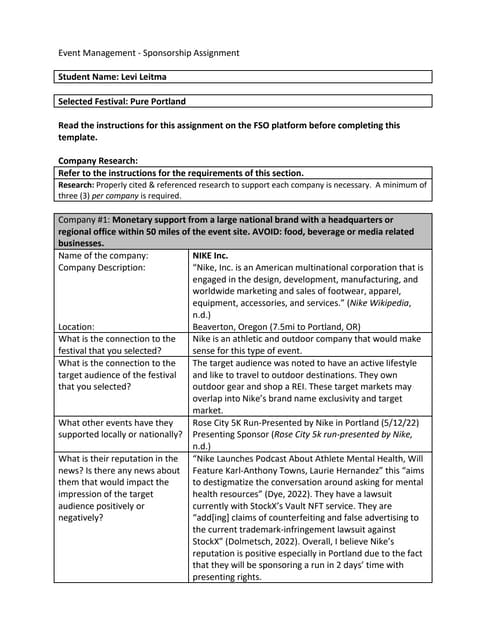 Sponsorship Worksheet | DOCX