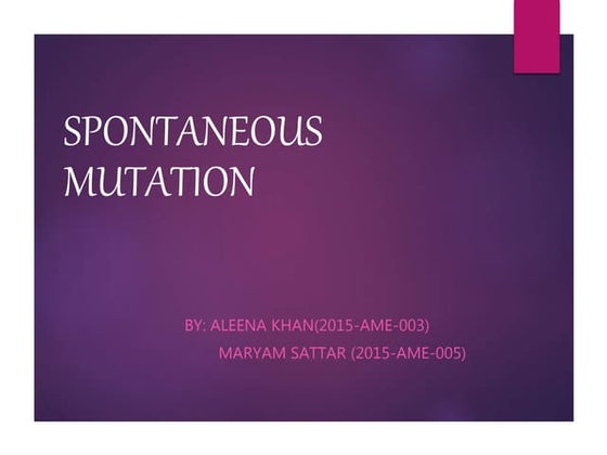 Cell mutation dipak | PPT