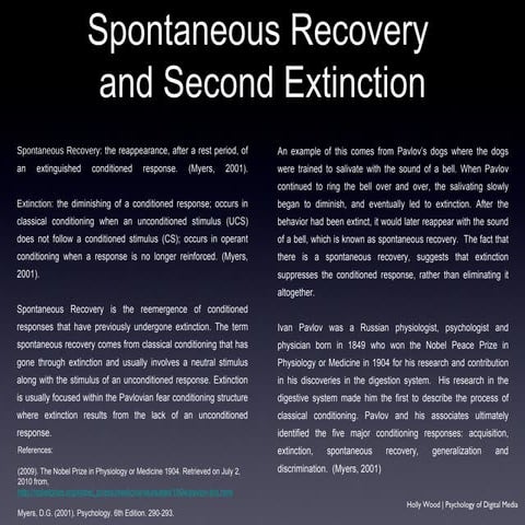 Spontaneous recovery | PPT