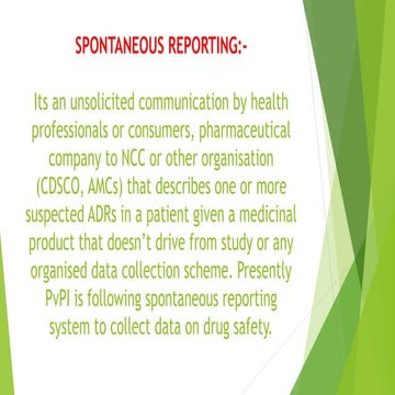 Spontaneous reporting | PPTX
