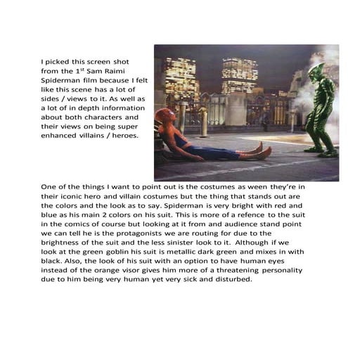 Spider man (2002) scene review | DOCX