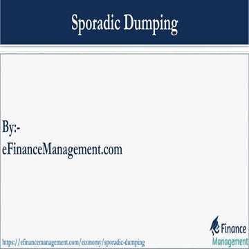 Sporadic Dumping | PPTX