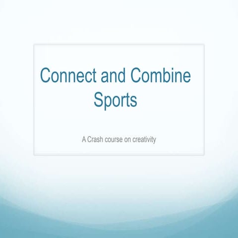 Sport - Connect and Combine | PPTX