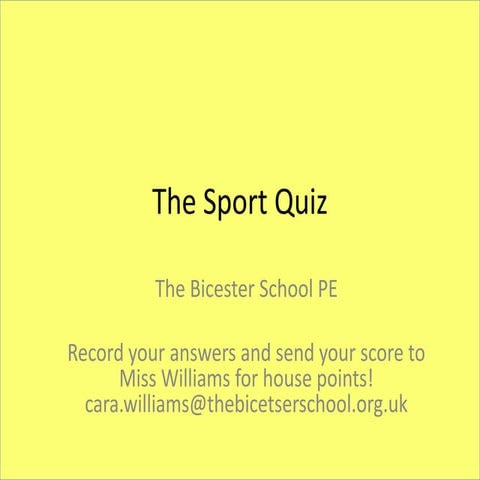 sport-quiz english for students of English as a second language | PPT
