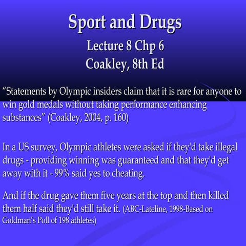 Sport and drugs | PPT