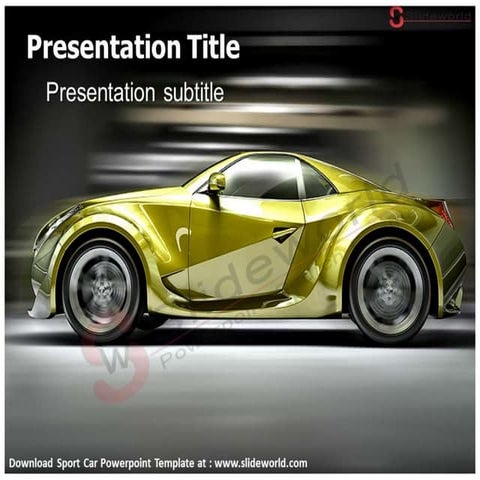 Sport Car Powerpoint Template - Slide World | PPT