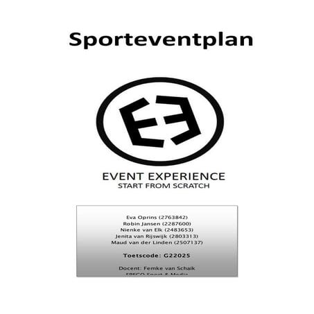 Sporteventplan Marathon Eindhoven | PDF