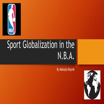 Sport Globalization in the N.B.A. | PPT