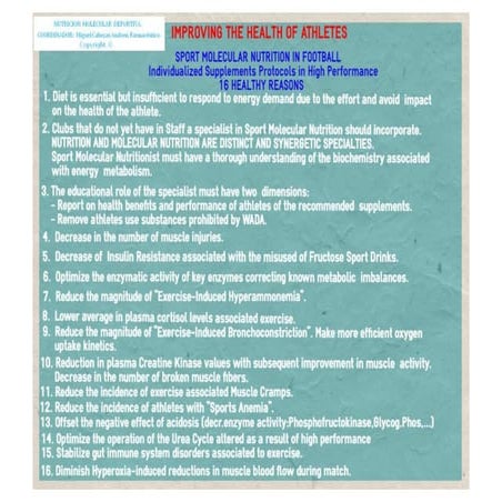 Sport molecular nutrition in football | PPT