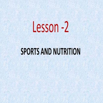 Physical education sports and nutrition class XII-UNIT 2 PPT | PPTX