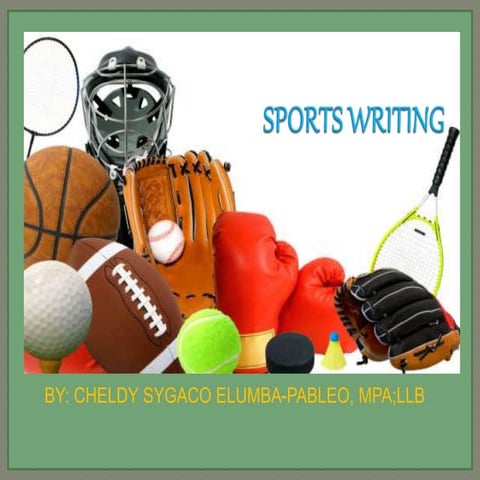 Sports Writing 101