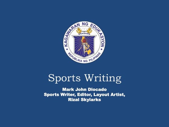 Sports Writing for campus journalism students | PPTX