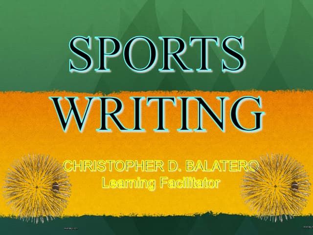 SportsWriting.ppt
