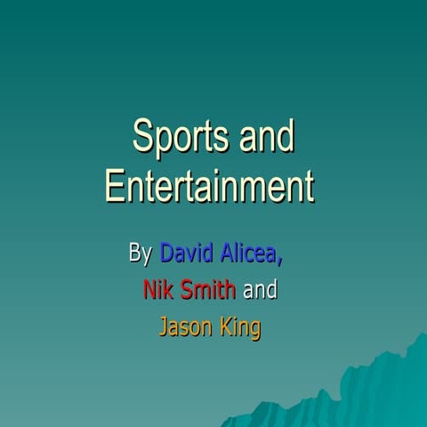 Sports and entertainment | PPT