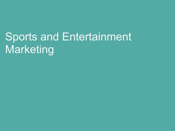 Sports and Money Marketing | PPT