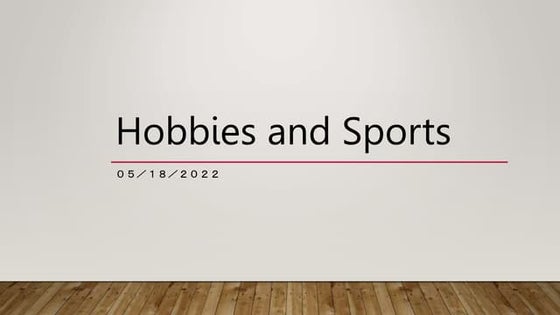 My hobbies | PPT