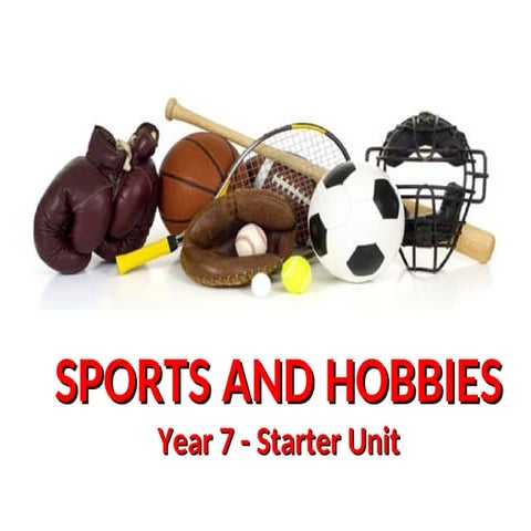 Vocabular: Sports, hobbies and free time activities | PPT