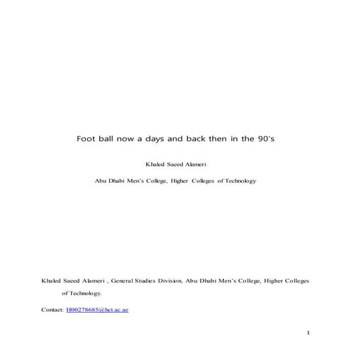 Sports and leisure final project | DOCX