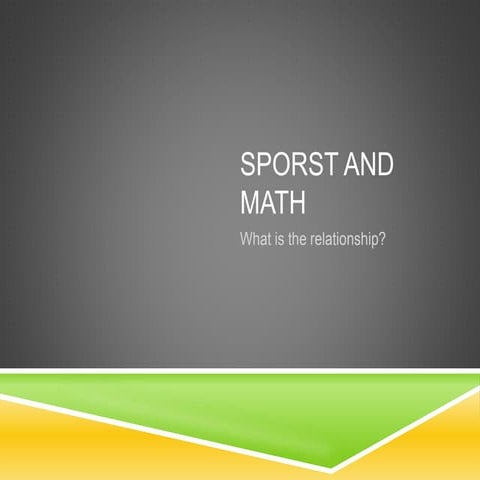Sports and math | PPT