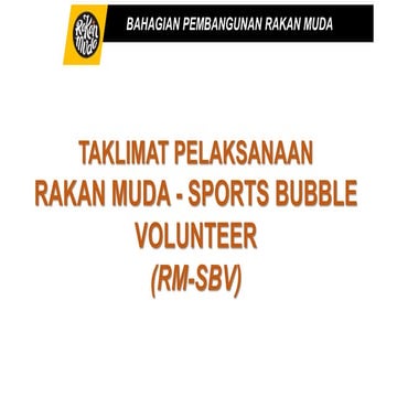 Kertas Kerja Sports Bubble Volunteer Slide Pptx