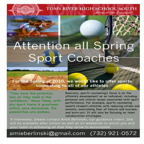 Sports Counseling Flyer | PDF