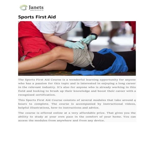 Sports First Aid | DOCX