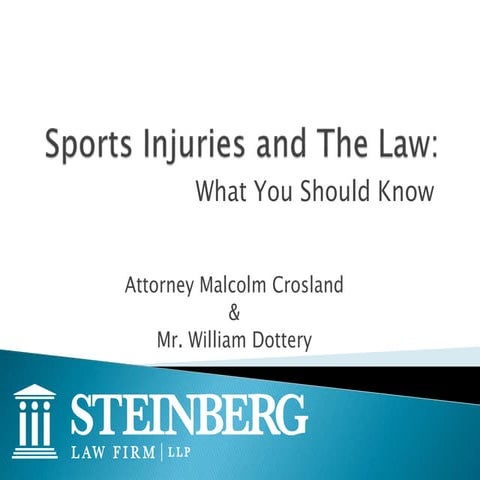 Sports injuries and the law | PPTX
