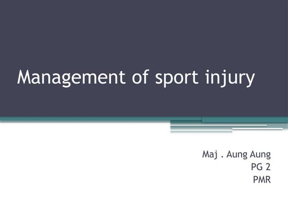 Prevention of sports injury | PPTX | Physical Therapy | Wellness