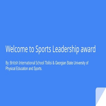 Sports leadership Program - Year 10 Event | PPTX