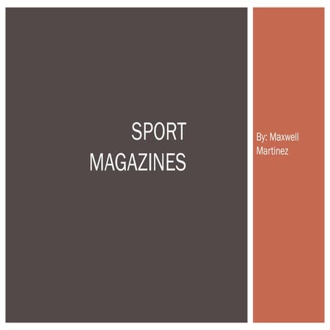 Sports Genre Magazine Research | PPT