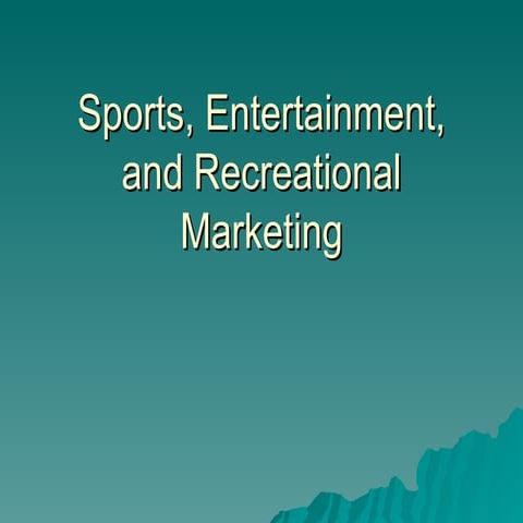 Sports marketing-chapter 1-world of marketing | PPT
