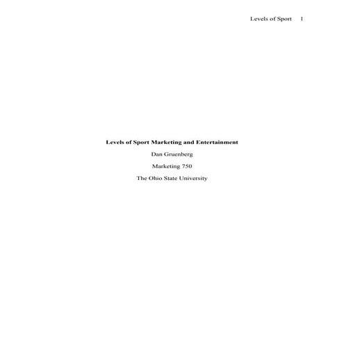 Sports Marketing Paper | PDF