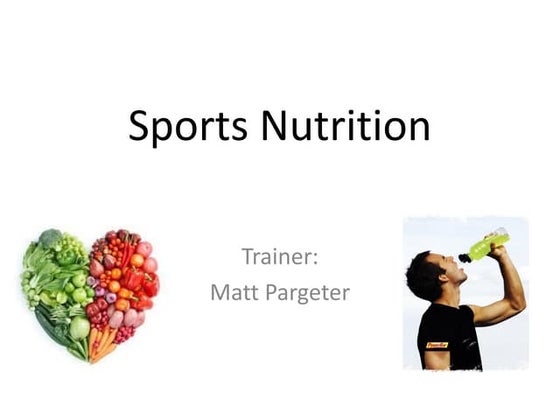 Sports nutrition | PPT